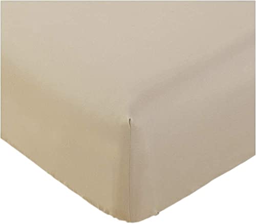 Fitted Bottom Sheet Twin XL 1000 Series 16'' Fitted Sheet Twin XL Size 39'' x 80'' Wrinkle Free Taupe Egyptian Cotton Twin XL Fitted Sheet