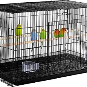 Yaheetech 30'' Length Flight Bird Cage Iron Flight Parrot Cage for Small Parrots Parakeets Cockatiels Budgies Conures Quaker Parrot