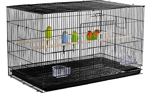 Yaheetech 30'' Length Flight Bird Cage Iron Flight Parrot Cage for Small Parrots Parakeets Cockatiels Budgies Conures Quaker Parrot