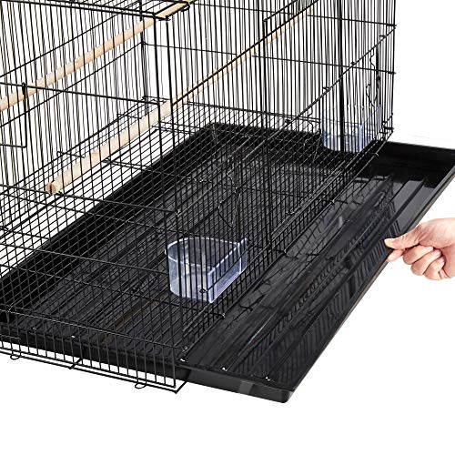 Yaheetech 30'' Length Flight Bird Cage Iron Flight Parrot Cage for Small Parrots Parakeets Cockatiels Budgies Conures Quaker Parrot