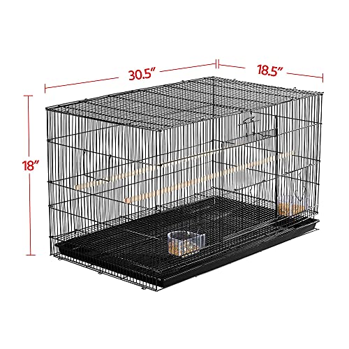 Yaheetech 30'' Length Flight Bird Cage Iron Flight Parrot Cage for Small Parrots Parakeets Cockatiels Budgies Conures Quaker Parrot