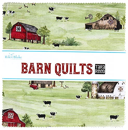 Tara Reed Barn Quilts 10 Stacker 42 10-inch Squares Layer Cake Riley Blake Designs 10-11050-42, Assorted