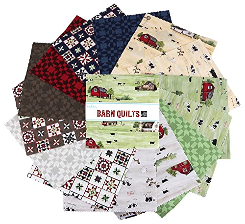 Tara Reed Barn Quilts 10 Stacker 42 10-inch Squares Layer Cake Riley Blake Designs 10-11050-42, Assorted