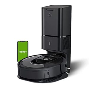 irobot roomba i7+ (7550) robot vacuum with automatic dirt disposal-empties itself, wi-fi connected, smart mapping, compatible with alexa, ideal for pet hair, carpets, hard floors, black (renewed)