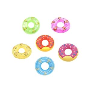 wxbzbhwxc small animal swimming ring 3.74 inch reptile amphibians pool float bath collar ring for lizard bearded dragon ferret hedgehog hamster squirrel leopard gecko 6 pcs (randomly 5pcs)