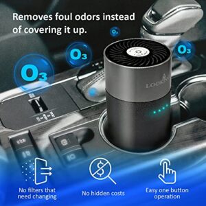 LKT Car Ozone Generator - Remove Smoke Odor from Car, Foul Smell from Bathroom, Odor Eliminator, Portable Ozone Machine, Air Purifier Deodorizer for Home, Office, Smoke, Car, Pet etc.