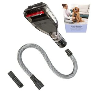 kodahome pet shedding brush vacuum attachment - deshedding tool compatible with most vacuum cleaners, cat and dog hair grooming tool hair remover with extension hose with universal adapter (universal series)