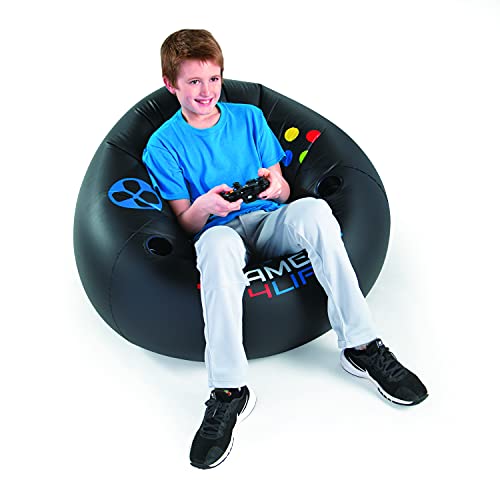 Tribello Inflatable Video Gaming Chair for Kids, Teens Cool Game Chair ,Xbox Chair, Perfect for Game Rooms,Video Games or Relaxing, Family Movie Nights,Dorms, Parties,