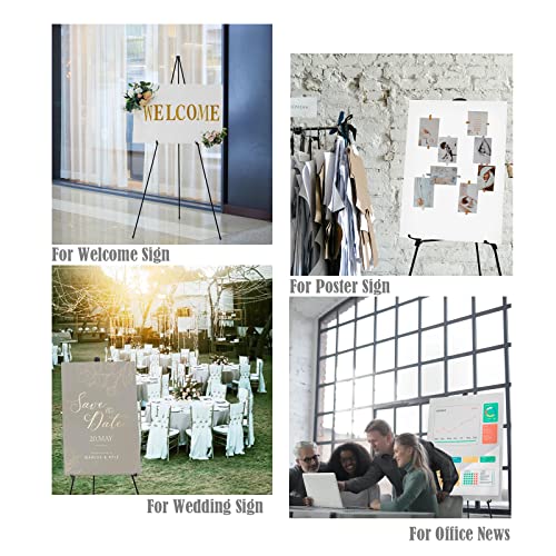 2022 Version Display Easel Stand for Wedding Sign Poster,63" Tall Instant Easels for Display Arts Painting Shower Sign,Adjustable Collapsable Floor Tripod with Portable Bag,Holds 5lbs,1Pack