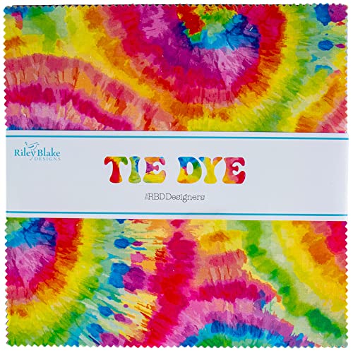 Tie Dye 10" Stacker 42 10-inch Squares Layer Cake Riley Blake Designs 10-11230-42