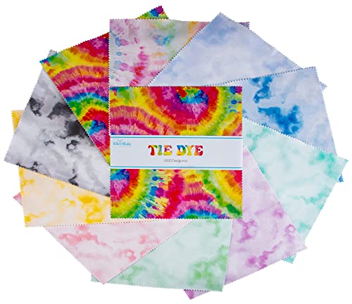 Tie Dye 10" Stacker 42 10-inch Squares Layer Cake Riley Blake Designs 10-11230-42