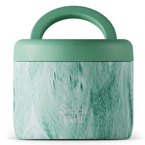 s'well s'nack stainless steel food container - 24 oz - peppermint tree - double-layered insulated bowls keep food cold for 12 hours and hot for 7 - bpa-free