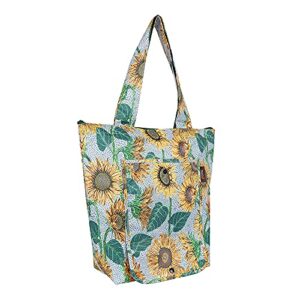 sachi heavy duty leak proof market tote (large, sunflower)