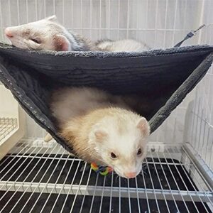 Alfie Pet - Eileen 2-Piece Set Hammock and Tunnel for Mouse, Chinchilla, Rat, Gerbil and Dwarf Hamster - Color: Grey