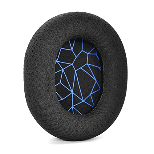 Replacement Fabric Ear Pads Cushion Earmuffs Compatible with SteelSeries Arctis 3 / Arctis 5 / Arctis 7 Arctis 9 / Arctis 1 / SteelSeries Arctis pro Lossless Wireless Gaming Headphone (Black_Blue)