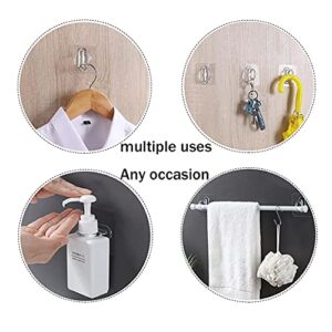 ZQSM New Shower Gel Bottle Rack Hook,Drill Free Transparent and Traceless O Ring Hooks,Shower Gel Bottle Rack Hook Bracket，Multifunctional Round Hook self Adhesive Wall Mounted (20PCS)