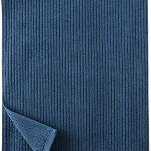 Amazon Aware 100% Organic Cotton Ribbed Bath Towels - Bath Towels, 4-Pack, Navy