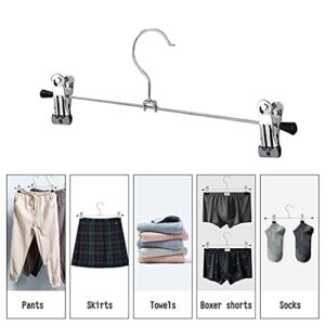 BBFISH Pants Hangers 20-Pack Skirt Hanger with Clips No-Slip Metal Trouser Hangers Space Saving for Closet Wardrobe