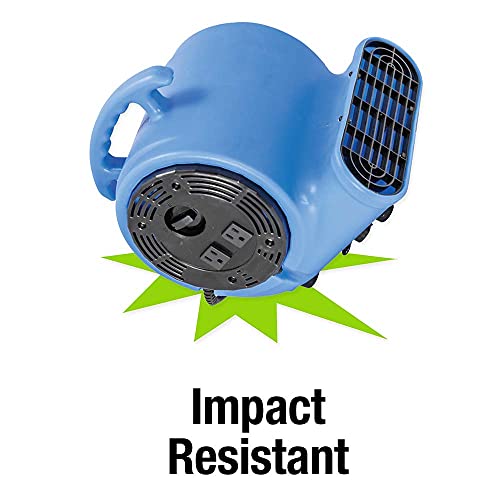 Eastman Windstorm 1/2 HP Air Mover for Water Damage Restoration Carpet Dryer, Blue, 99027