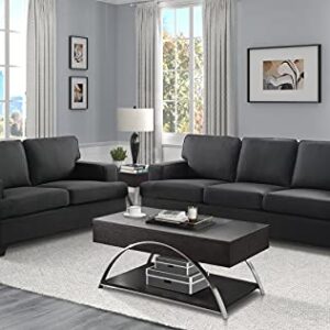 Lexicon Fernleaf Living Room Sofa, Black