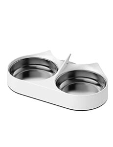 petlibro pet food splitter with stainless steel bowls, automatic cat feeder bowls for two cats or dogs, suitable for petlibro automatic cat feeder plaf005, plaf006, plaf103, plaf203