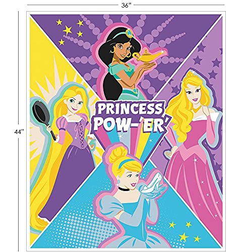 1 Yard Quilting Cotton for Sewing – Disney - Princess Power - Princess Pow-'er Panel - 100% Cotton - Soft, Decorative Material - Pre-Cut 44-45 Inches Wide - by Camelot Fabrics