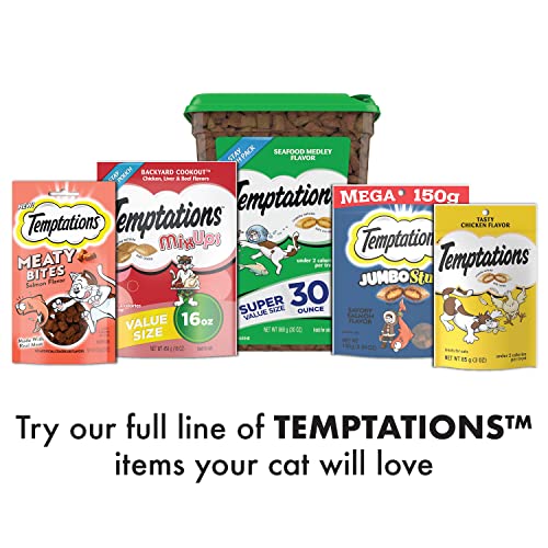 Temptations Classic, Crunchy and Soft Cat Treats, Holiday Dinner Turkey and Sweet Potato Flavor, 16 oz. Pouch