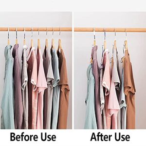 RONRONS 60 Pieces Clothes Hanger Connector Hooks, Outfit Hangers Extender Linking Hook Clips Velvet Huggable Hangers Drop Connecting Grip Heavy Duty Cascading Clothes Space Saving Organizer, 4 Colors