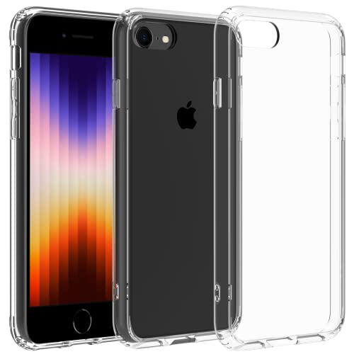 Restoo for iPhone SE Case 2022/2020,iPhone 7 8 Case,Slim Crystal Clear Case with [Not Yellowing] Shockproof Hard PC Back Protective Phone Case for iPhone 4.7 inch