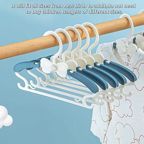 WJWSKI Baby Hangers for Closet - 20 Pack Baby Clothes Hangers,Adjustable Baby & Kids Hangers for Nursery,Cascading Plastic Childrens Hangers & Infant Hangers for Closet- Space Saving