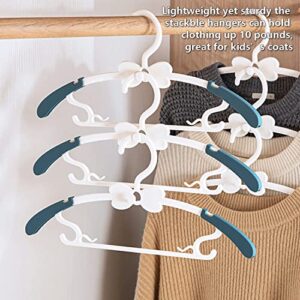 WJWSKI Baby Hangers for Closet - 20 Pack Baby Clothes Hangers,Adjustable Baby & Kids Hangers for Nursery,Cascading Plastic Childrens Hangers & Infant Hangers for Closet- Space Saving