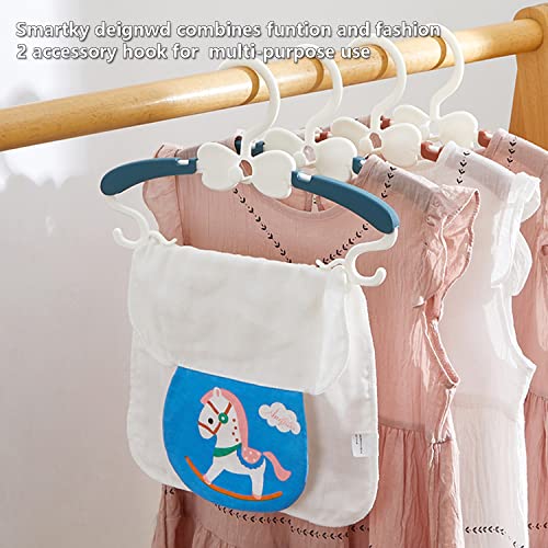 WJWSKI Baby Hangers for Closet - 20 Pack Baby Clothes Hangers,Adjustable Baby & Kids Hangers for Nursery,Cascading Plastic Childrens Hangers & Infant Hangers for Closet- Space Saving