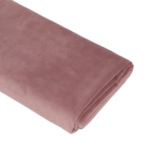 TinaKim Velvet Fabric for Upholstery Sofa Chair Cover Pillow Drapes Material (Pink, 2 Yards (58 x 72 inch))