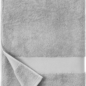 Amazon Aware 100% Organic Cotton Plush Bath Towels - 6-Piece Set, Light Gray