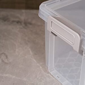 Storage Organizer Set of 1 QT, 2.5 QT and 4 QT Storage Containers with Lid, Set of 9, Clear