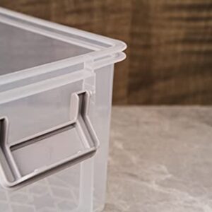 Storage Organizer Set of 1 QT, 2.5 QT and 4 QT Storage Containers with Lid, Set of 9, Clear