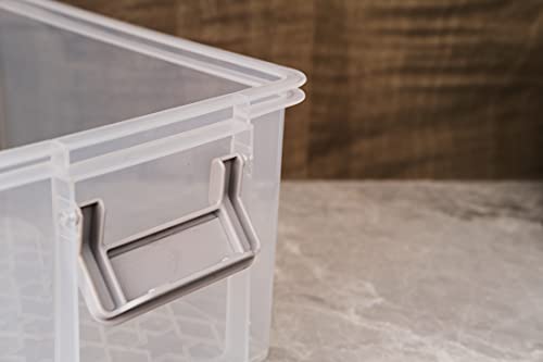 Storage Organizer Set of 1 QT, 2.5 QT and 4 QT Storage Containers with Lid, Set of 9, Clear