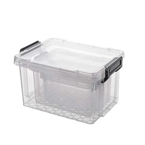 Storage Organizer Set of 1 QT, 2.5 QT and 4 QT Storage Containers with Lid, Set of 9, Clear