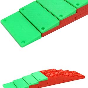 GarfatolRv RV Leveling Blocks with Glow in The Dark Ramp Heavy Duty Camper Leveling Blocks Ideal for Stabilizing and Leveling Your Rigs-10 Pack, Red