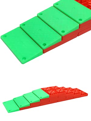 GarfatolRv RV Leveling Blocks with Glow in The Dark Ramp Heavy Duty Camper Leveling Blocks Ideal for Stabilizing and Leveling Your Rigs-10 Pack, Red