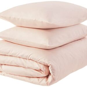 Amazon Aware 100% Organic Cotton 300 Thread Count Duvet Cover Set - Blush, Full/Queen