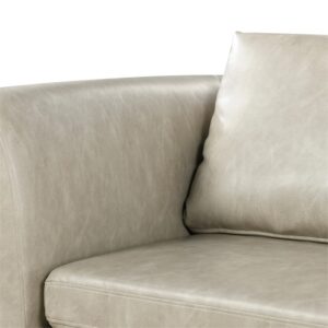 Jennifer Taylor Home S66101-R-U024 Sofa Sectional, Dove Gray Faux Leather