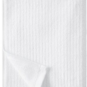 Amazon Aware 100% Organic Cotton Ribbed Bath Towels - 6-Piece Set, White