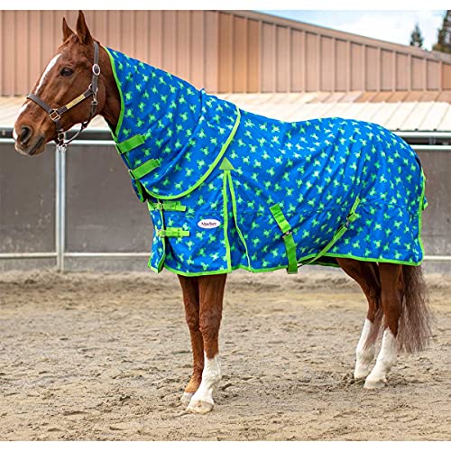 Mackey Flying Frogs Rain Sheet with Detachable Hood, Large Blue (76-78)