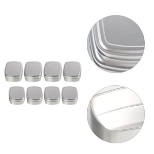 Zerodeko 8Pcs Metal Tin Box with Lid, Aluminum Storage Container Boxes Empty Organizer Boxes, Makeup Cosmetic Jewelry Boxes DIY Supplies Soap Candy Cookie Tins Storage Jars (2 Sizes)