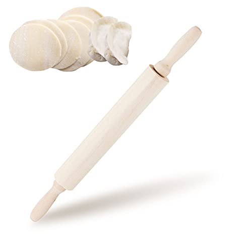 Rolling Pin,15 Inch Wooden Rolling Pins for Backing,Use for Pasta,Cookie Dough,Pastry,Bakery,Pizza,Fondant