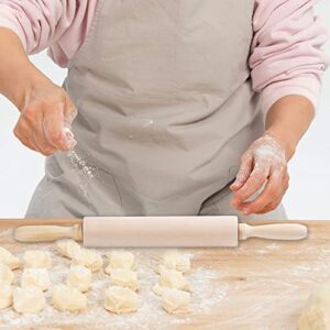 Rolling Pin,15 Inch Wooden Rolling Pins for Backing,Use for Pasta,Cookie Dough,Pastry,Bakery,Pizza,Fondant