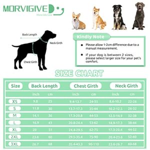 MORVIGIVE Reversible Plaid Winter Dog Coats, Waterproof British Style Puppy Snow Jacket with Harness Hole High Collar, Windproof Cold Weather Dog Vest Warm Pet Apparel for Small Medium Large Dogs