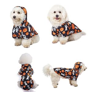 yoption dog cat ghost pumpkin cloak costumes, halloween pet puppy funny cosplay dress hoodie clothes outfits(m)