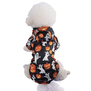 Yoption Dog Cat Ghost Pumpkin Cloak Costumes, Halloween Pet Puppy Funny Cosplay Dress Hoodie Clothes Outfits(M)